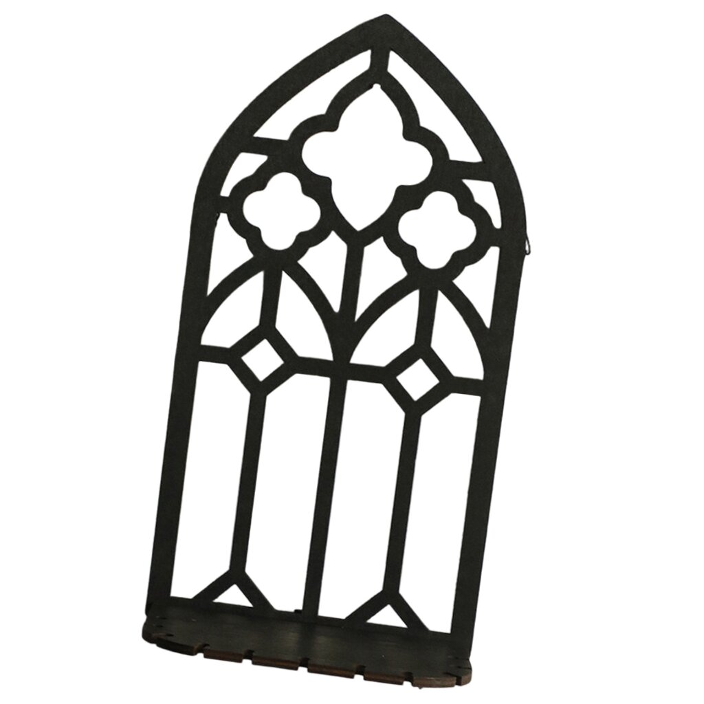 Готическая деревянная полка для кристаллов и растений в винтажном стиле