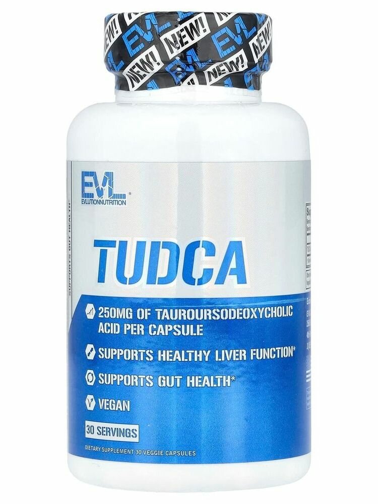 TUDCA, 30 растительных капсул (250 мг в 1 капсуле), EVLution Nutrition