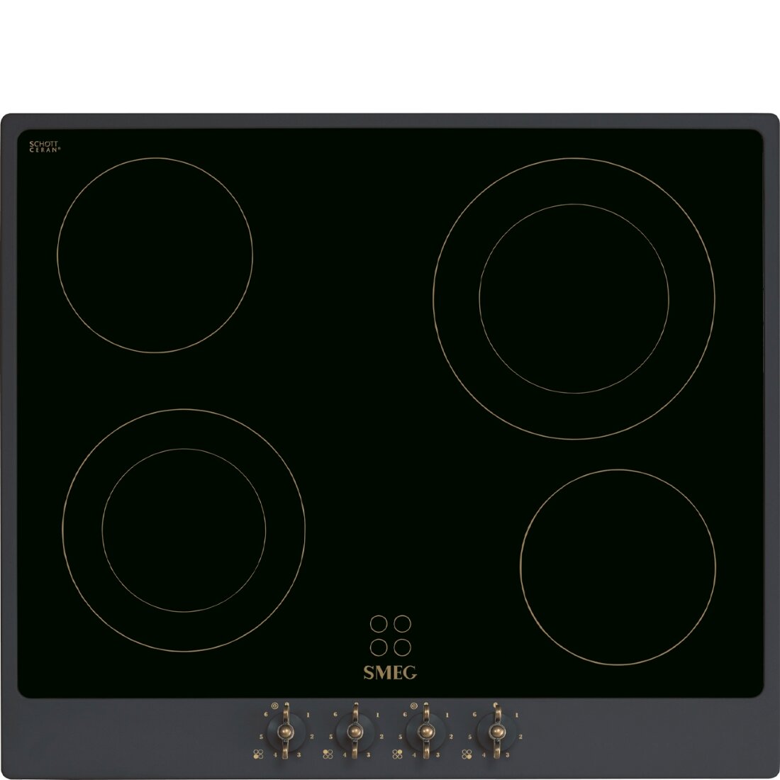 Варочная панель Smeg P864AO, стеклокерамическая, Hi Light, независимое подключение