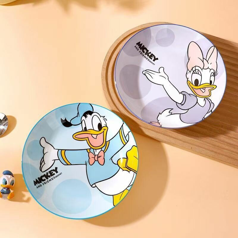 Керамические детские тарелки с росписью из серии Disney, упаковка из 4 штук