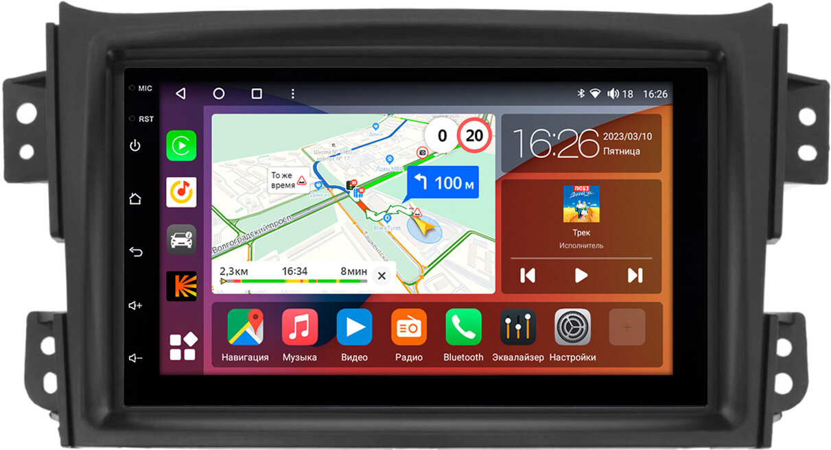 Штатная магнитола Suzuki Splash 2008-2012 Canbox EVO 5821-RP-11-131-413 Android 14 (4G-SIM, 6/128, DSP, QLed, AI, 360)