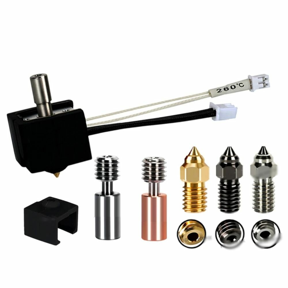 Комплект для модернизации нагревательного блока: высокотемпературная трубка из нержавеющей стали для нагрева хотэнда Ender 3 V3 SE.