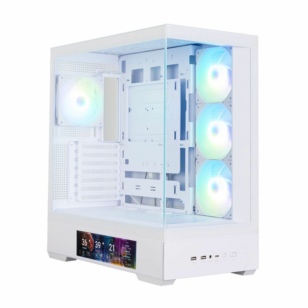 Корпус Zalman P40 DS White ATX Mid P40 DS White без БП, белый