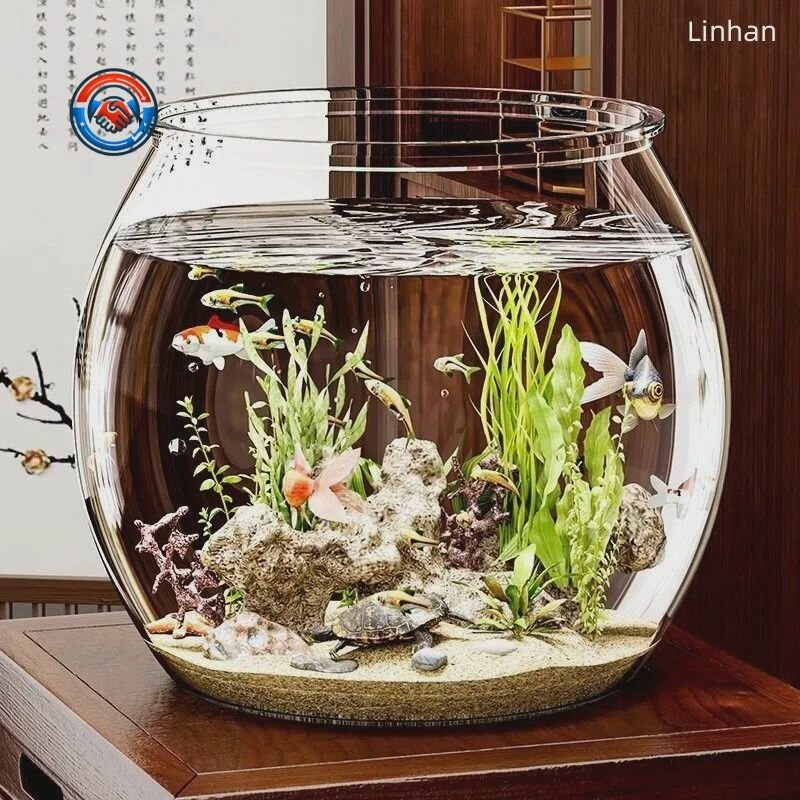Аквариум для золотых рыбок Xingyou X-7073, пластиковый прозрачный контейнер для дома и офиса, устойчивый к падению, компактный и безопасный