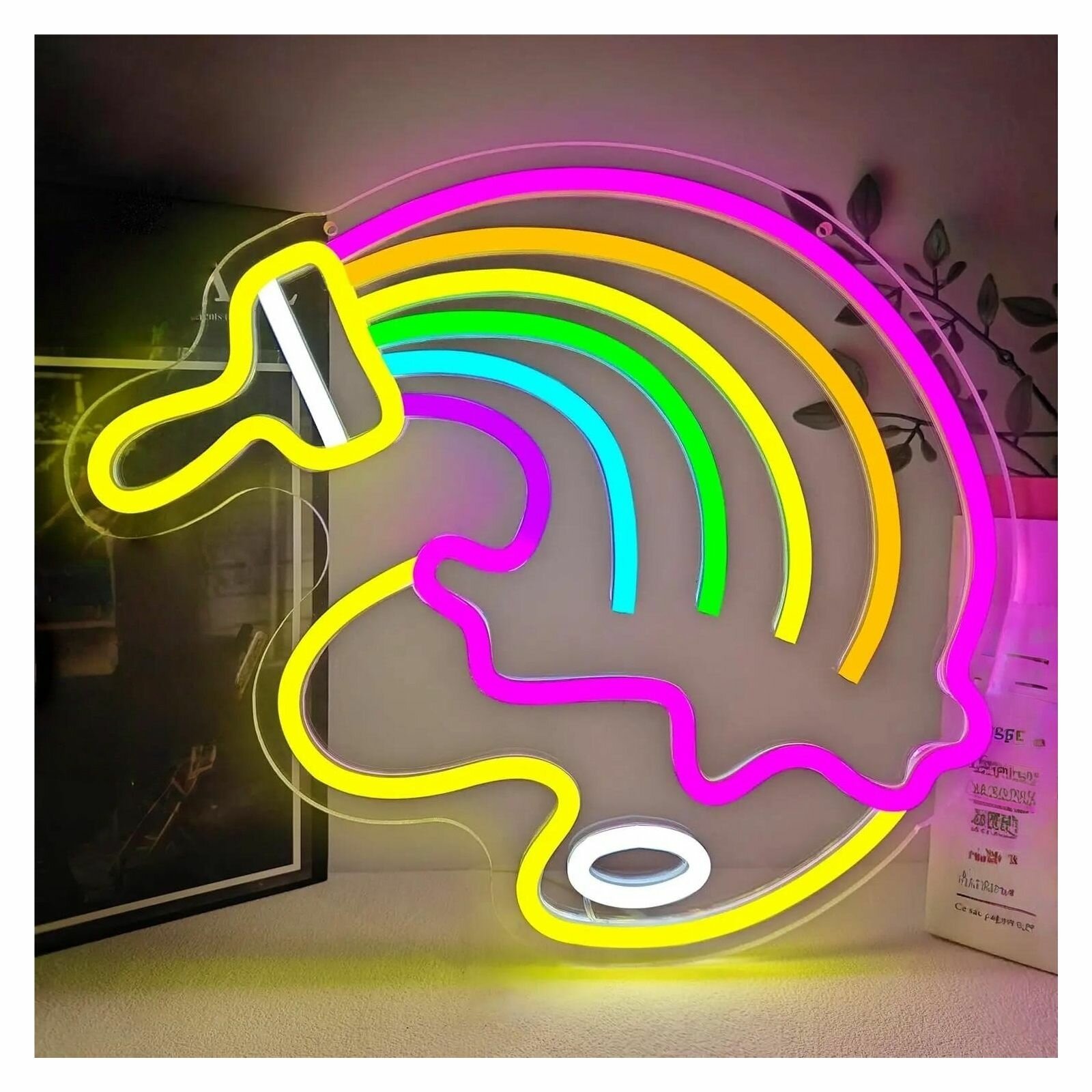 Неоновая Вывеска Paint Art С Регулируемой Яркостью, Цветная Светодиодная Лампа 32,2 См X 28,3 См