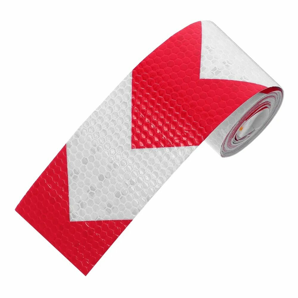 Предупреждающая Лента С Отражающим Эффектом Для Уличного Использования, Подходит Для Отражателей Прицепов, 1 Рулон