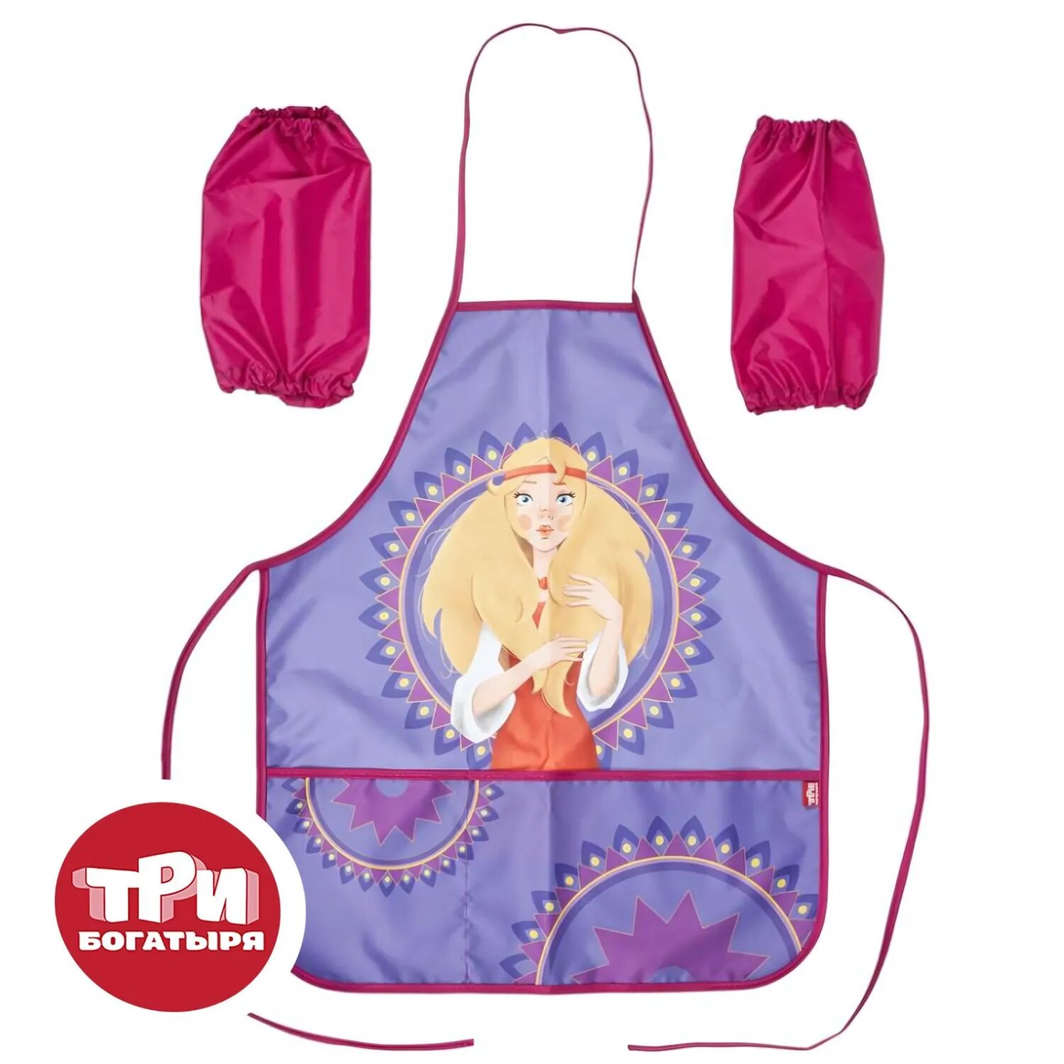 Фартук д/ труда комус Три богатыря Аленушка, карм, нарук,535x445мм, ФН 41-20-2