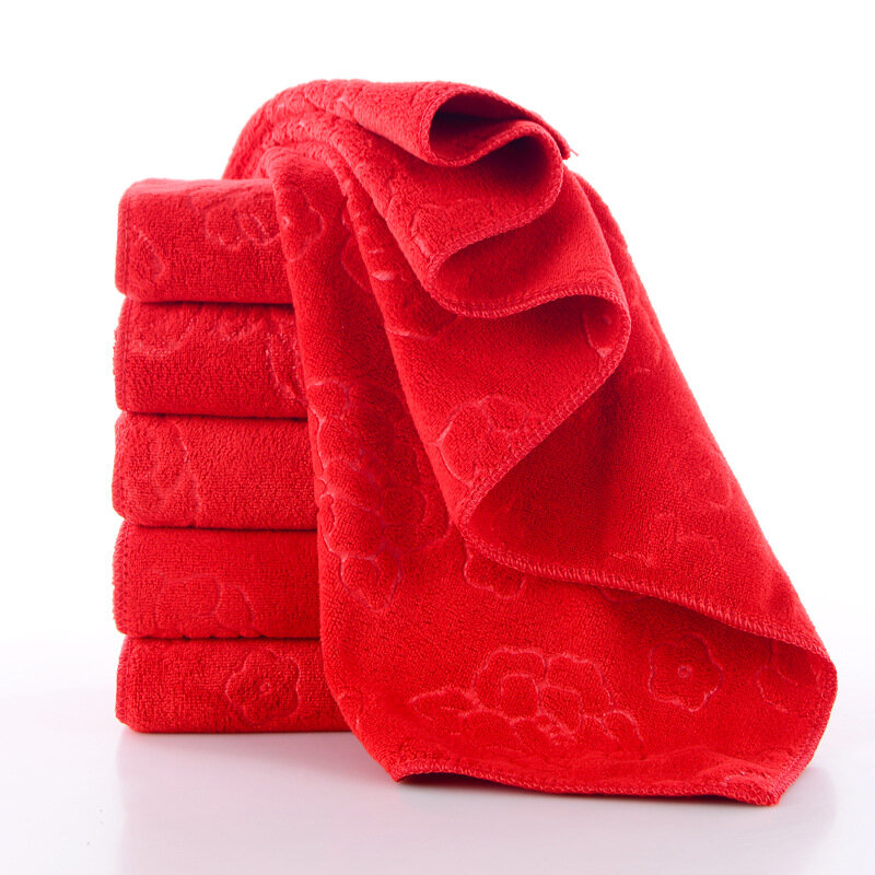 Красное полотенце не легко избавиться от волос без счастливых слов Полотенца с красными цветами_70*140 банные полотенца