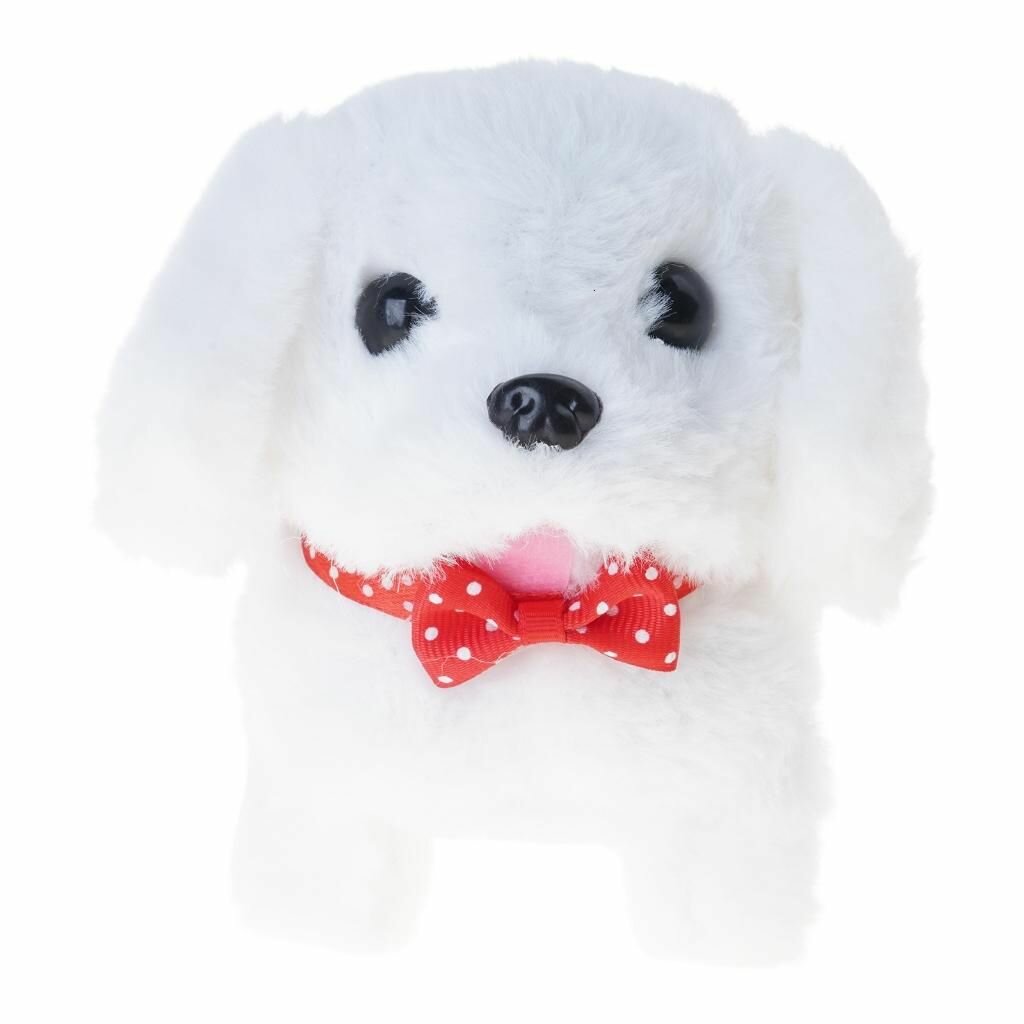 Короткая плюшевая кукла My robot puppy-белый