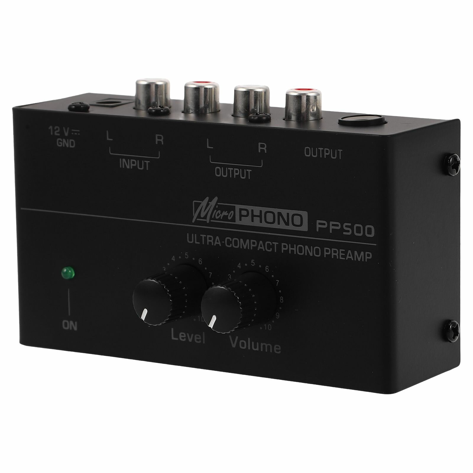 Передний металлический фонокорректор для проигрывателя винила с регулятором громкости для пожилых