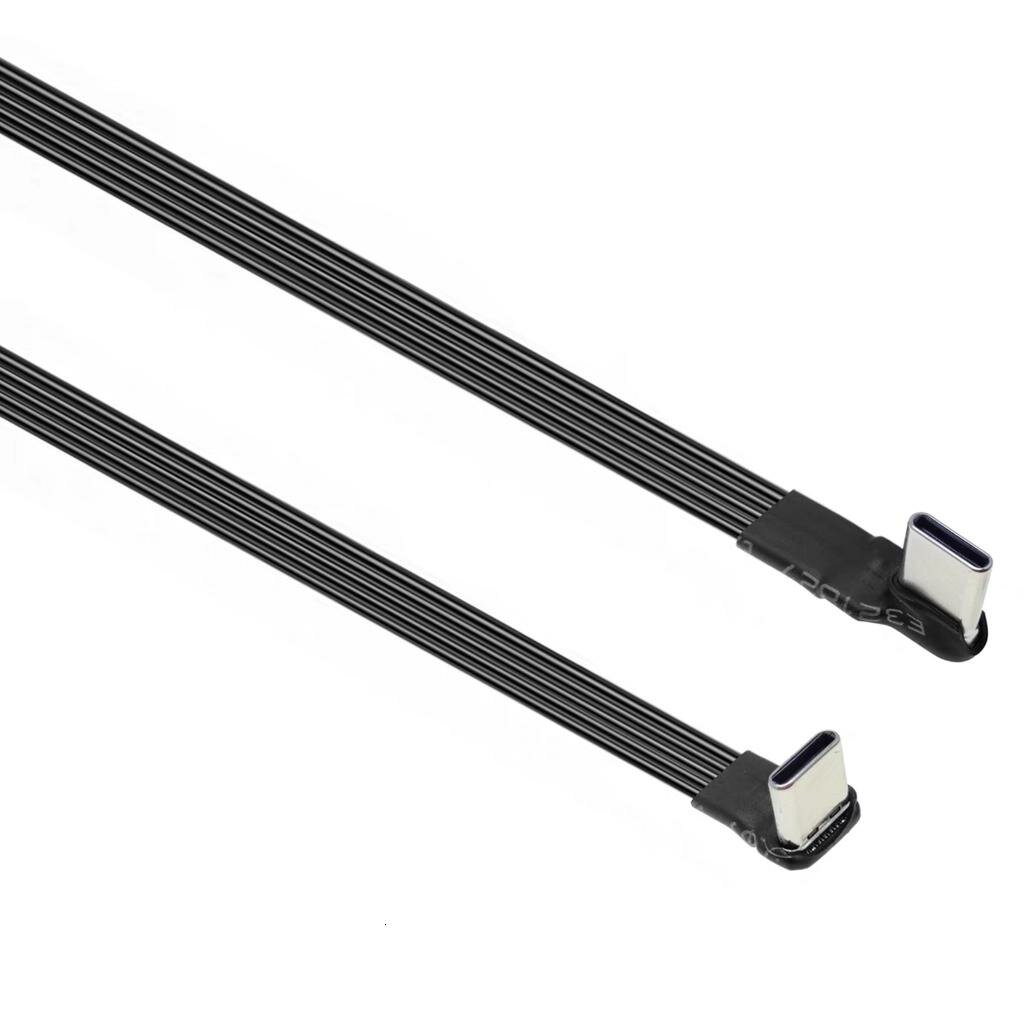Кабель Type-C для зарядки и передачи данных, 50cm - Изгиб от LR до UD