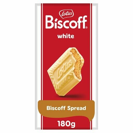Шоколадная плитка Lotus Biscoff White Chocolate Spread Белый шоколад с печеньем