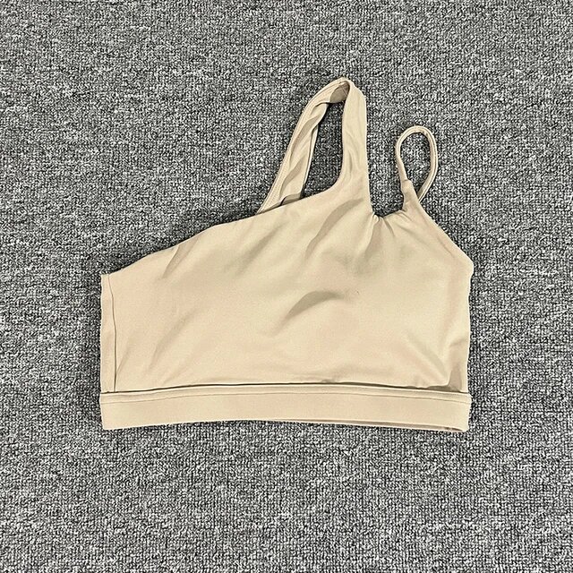 Эластичный удобный спортивный бюстгальтер на одно плечо для женщин, топ для фитнеса и тренажерного зала, бюстгальтер для йоги, одежда для бега и тренировок. размер,48/XL