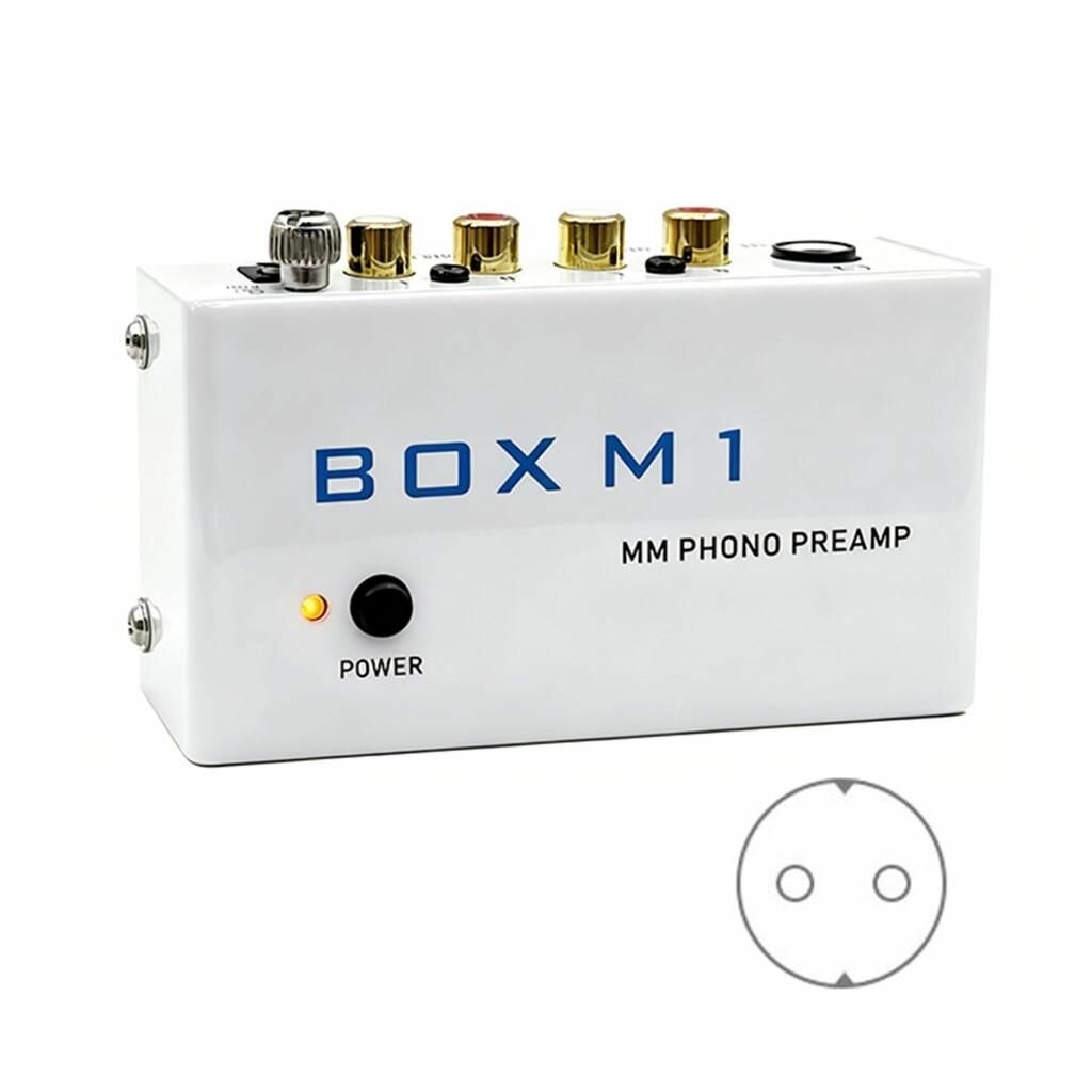 Усилитель для проигрывателя винила, металлический корпус, EU