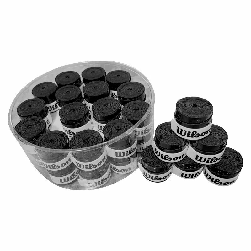 Wilson AQ-30 цветные противоскользящие теннисные обмотки Черный, WILSON BLACK 30PCS