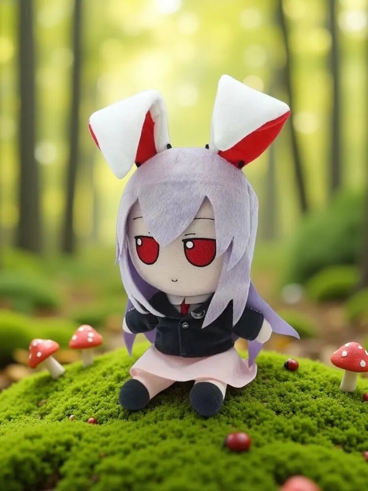Аниме Мягкие Игрушки TouHou Project Fumo Reisen Udongein Inaba / Рейзен Удонгейн Инаба Игрушка Антистресс 20CM