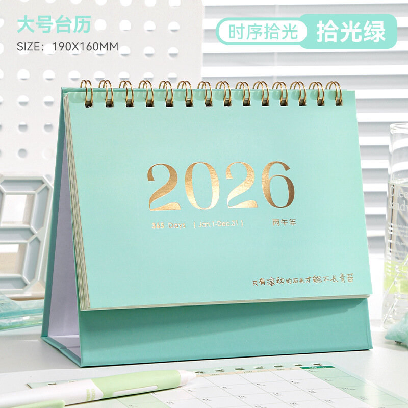 Новогодний настольный календарь, креативный мультяшный милый настольный декор, планировщик для студентов, блокнот-календарь, книга года Коня