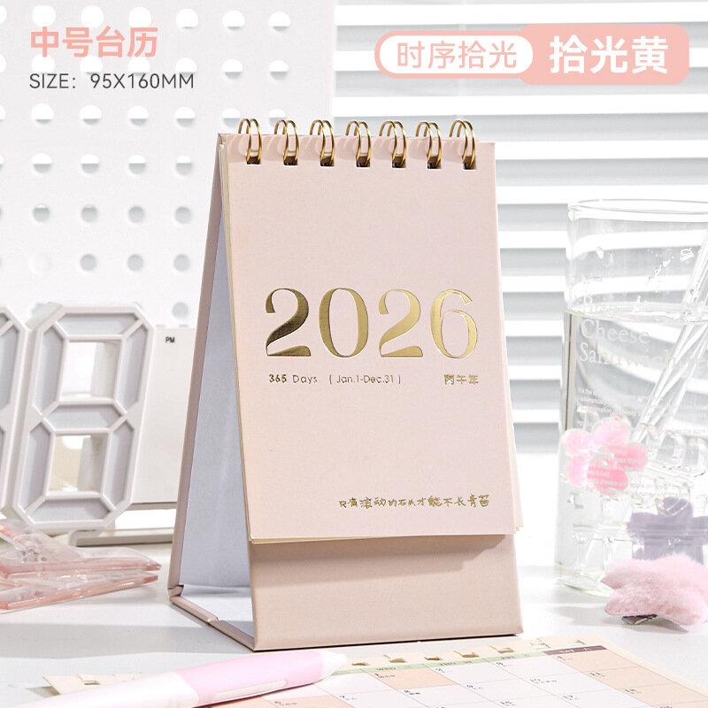 Новогодний настольный календарь, креативный мультяшный милый настольный декор, планировщик для студентов, блокнот-календарь, книга года Коня