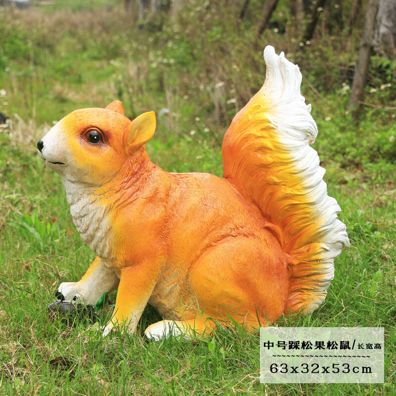 Наружный искусственный орнамент белки из смолы для сада и двора, маленькая скульптура животного, декор для сада и ландшафта, маленький элемент