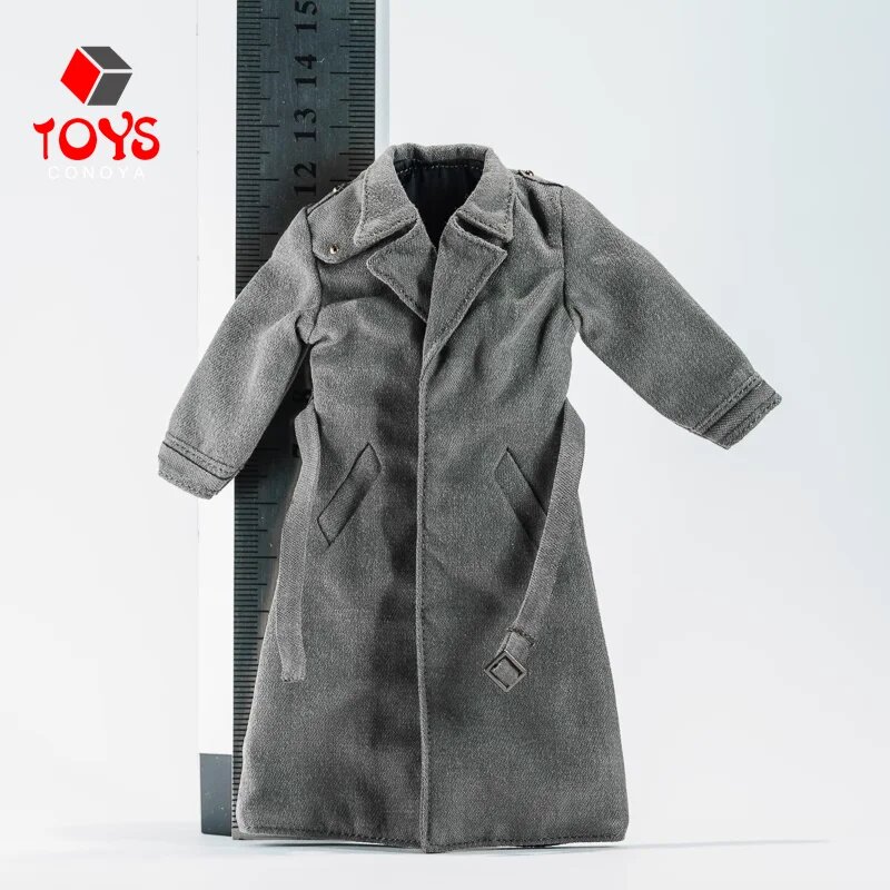 Костюм пальто 1/12 grey для фигурок Romankey