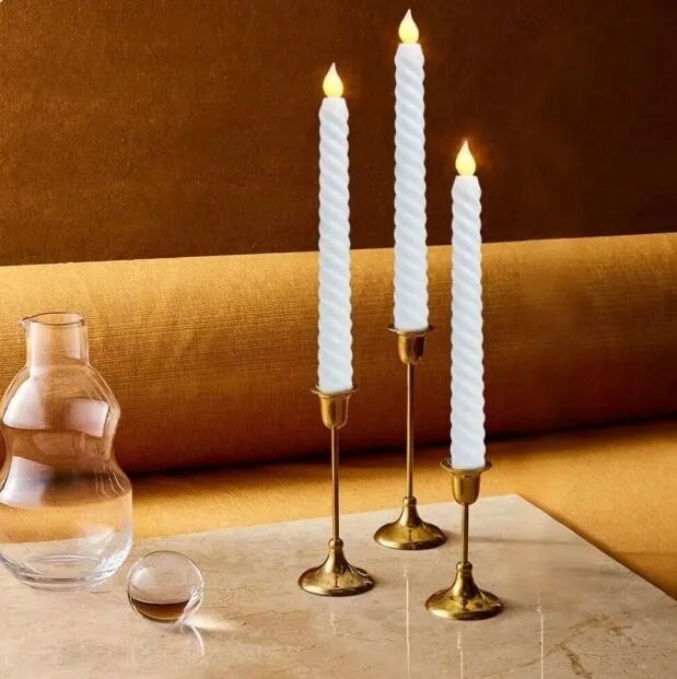 3 шт. светодиодная беспламенная электронная имитация конической свечи с питанием от батареи