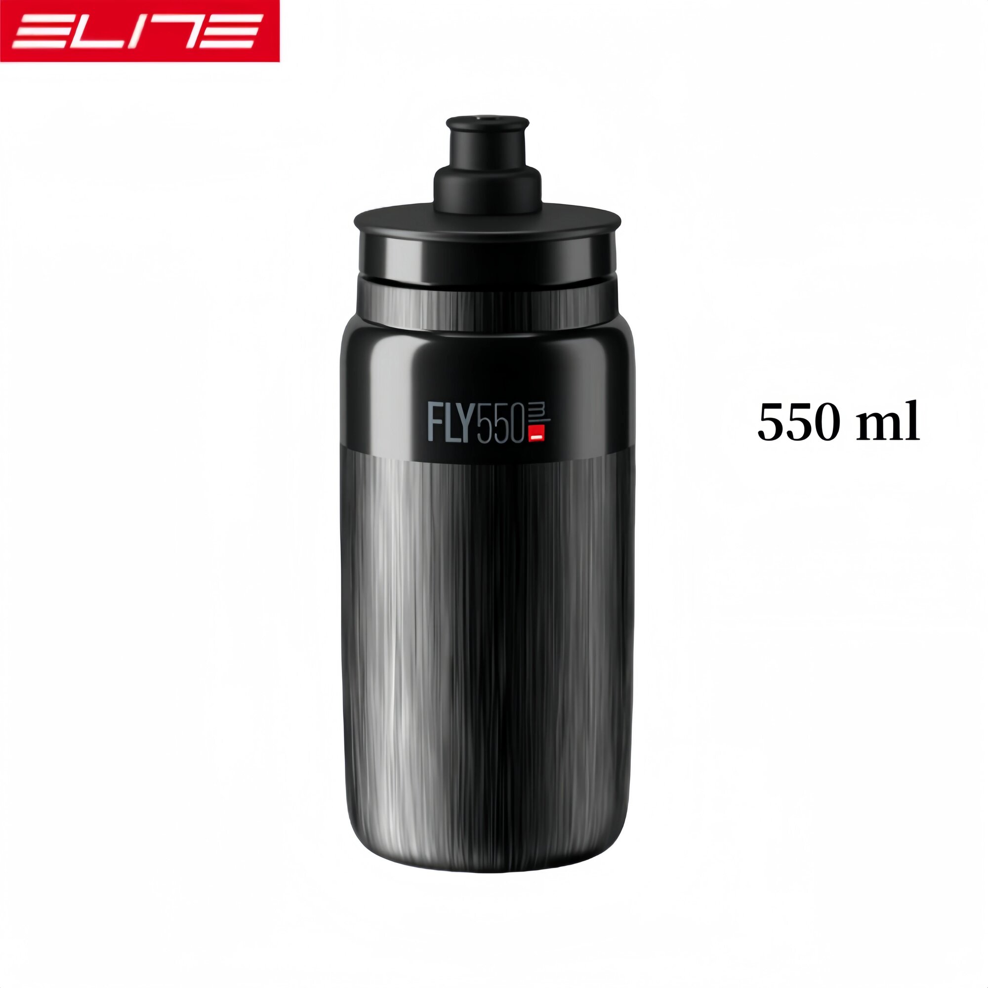ELITE FLY TEX пластиковая велосипедная бутылка для воды 500 мл Черный, black