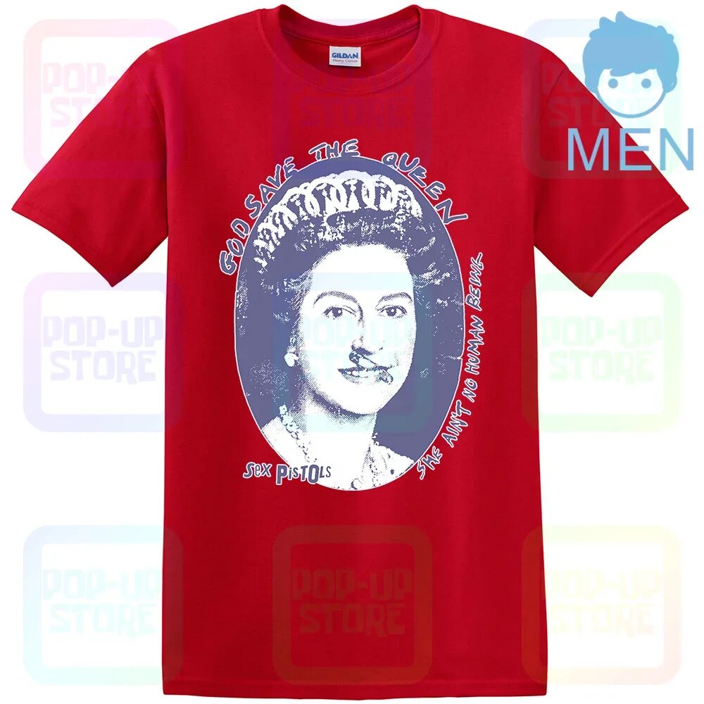 Футболка Sex Pistols God Save The Queen хлопок PEDRAZA XL, Красный, MEN-RED