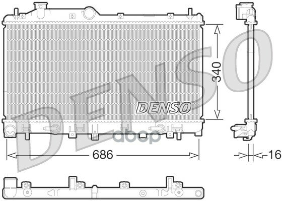 Радиатор системы охлаждения ДВС Denso арт. DRM36015