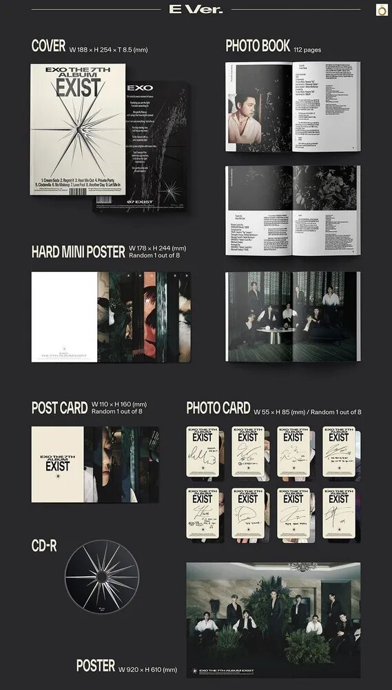 EXO THE 7TH ALBUM EXIST Фотобук Photo Book Ver. K-pop CD Официальный альбом — фото 1