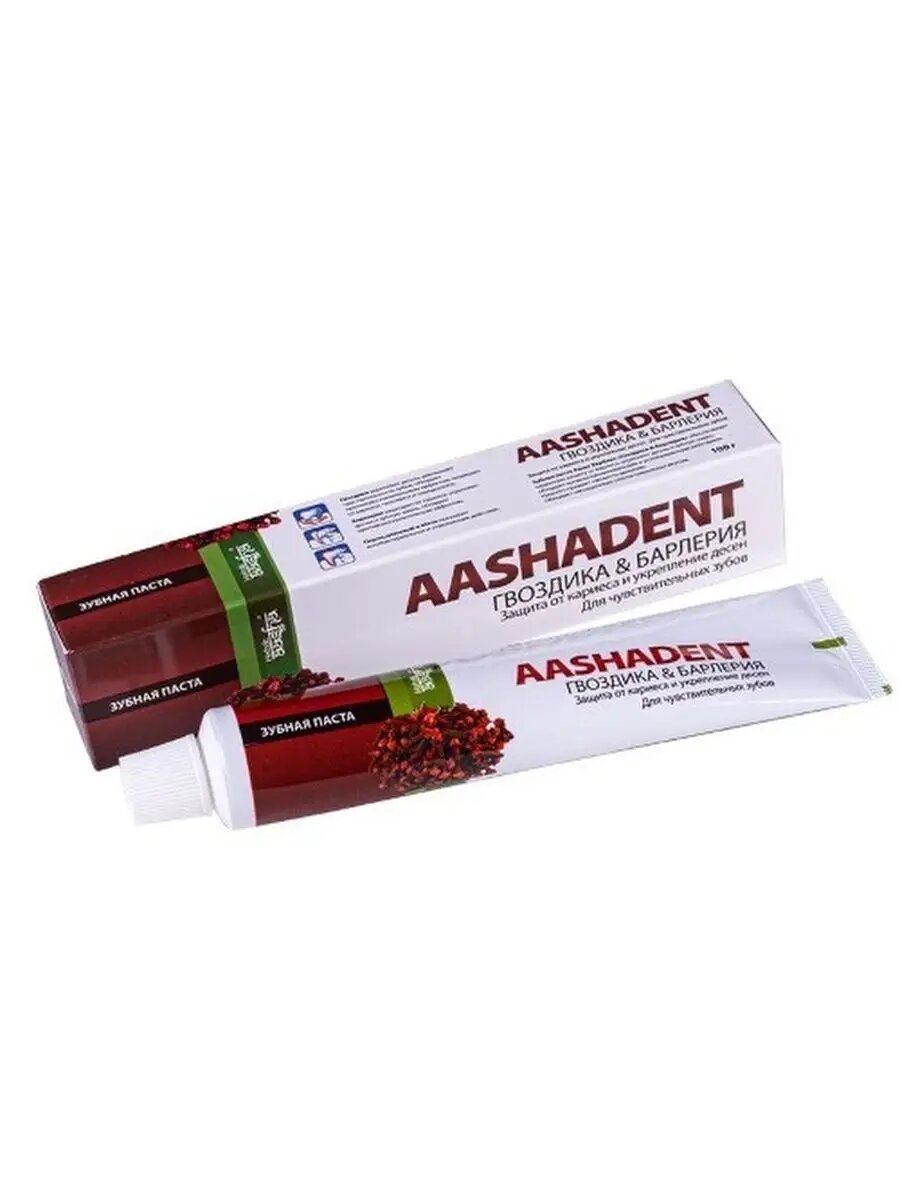 Зубная паста гвоздика и барлерия aashadent 100 г