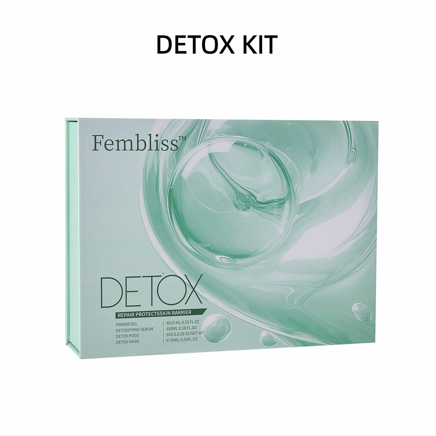 Капсулы КИТ DETOX для аппаратной карбокситерапии / Набор 6 шт укрепляют и омолаживают кожу