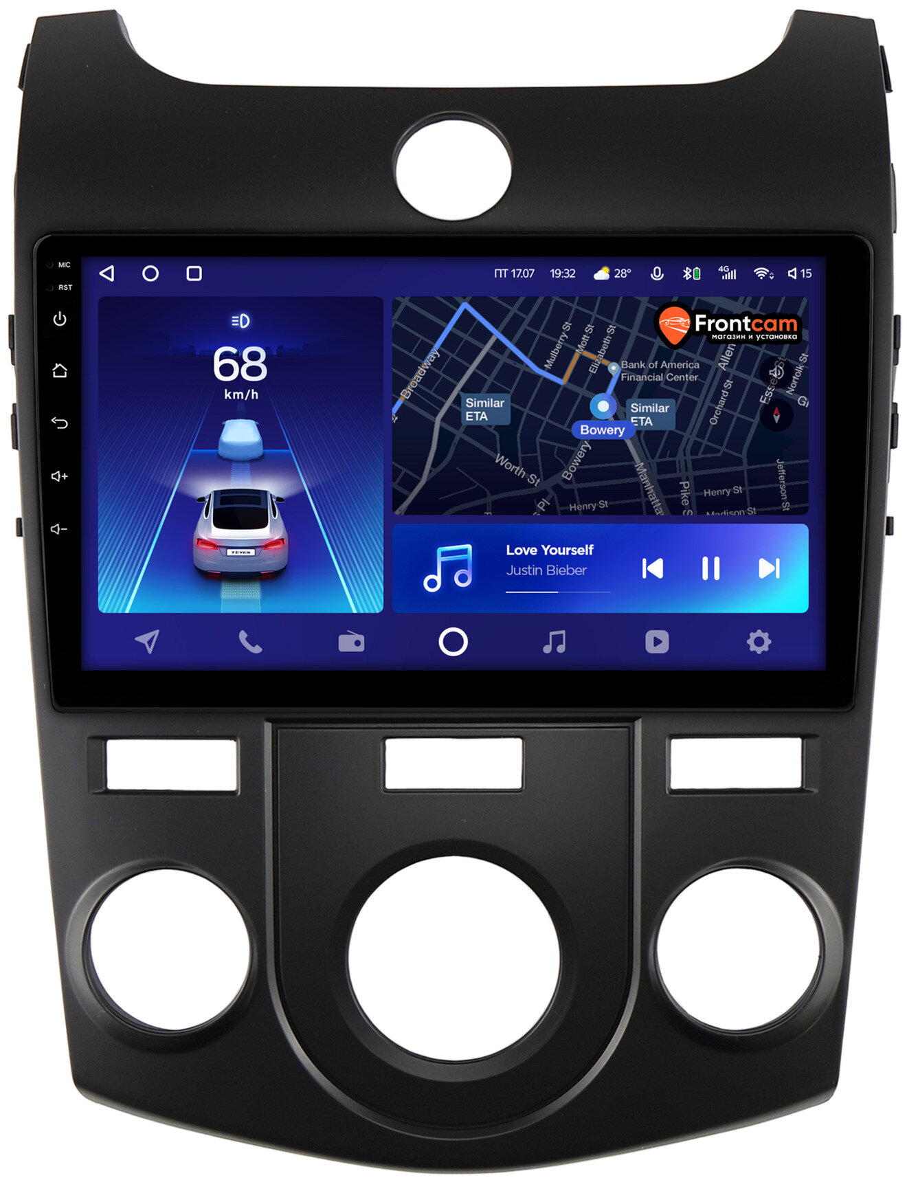 Штатная магнитола Kia Cerato 2 седан, Forte 2008-2013 (авто без климат-контроля) Teyes CC2 PLUS 6/128 9" RM-9-414 Android 10 (4G-SIM, DSP, QLed)