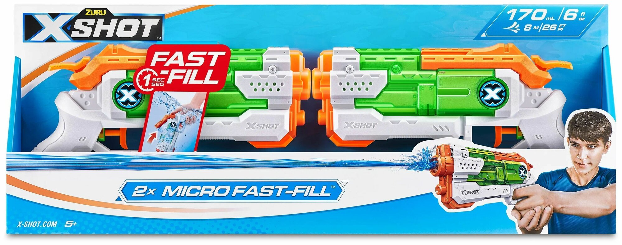 Набор водных бластеров X-Shot Micro Fast-Fill, 56244