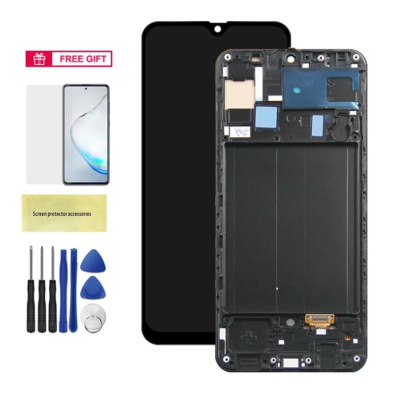 Экран tft A50 с рамкой, для Samsung Galaxy A50 A505 A505FN/DS A505F/DS Замена Black With Frame