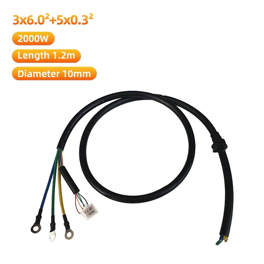 Провода двигателя ANNOYBIKE 1,2 м 8-ядерные для бесщеточного двигателя 3x6.0mm 5x0.3mm