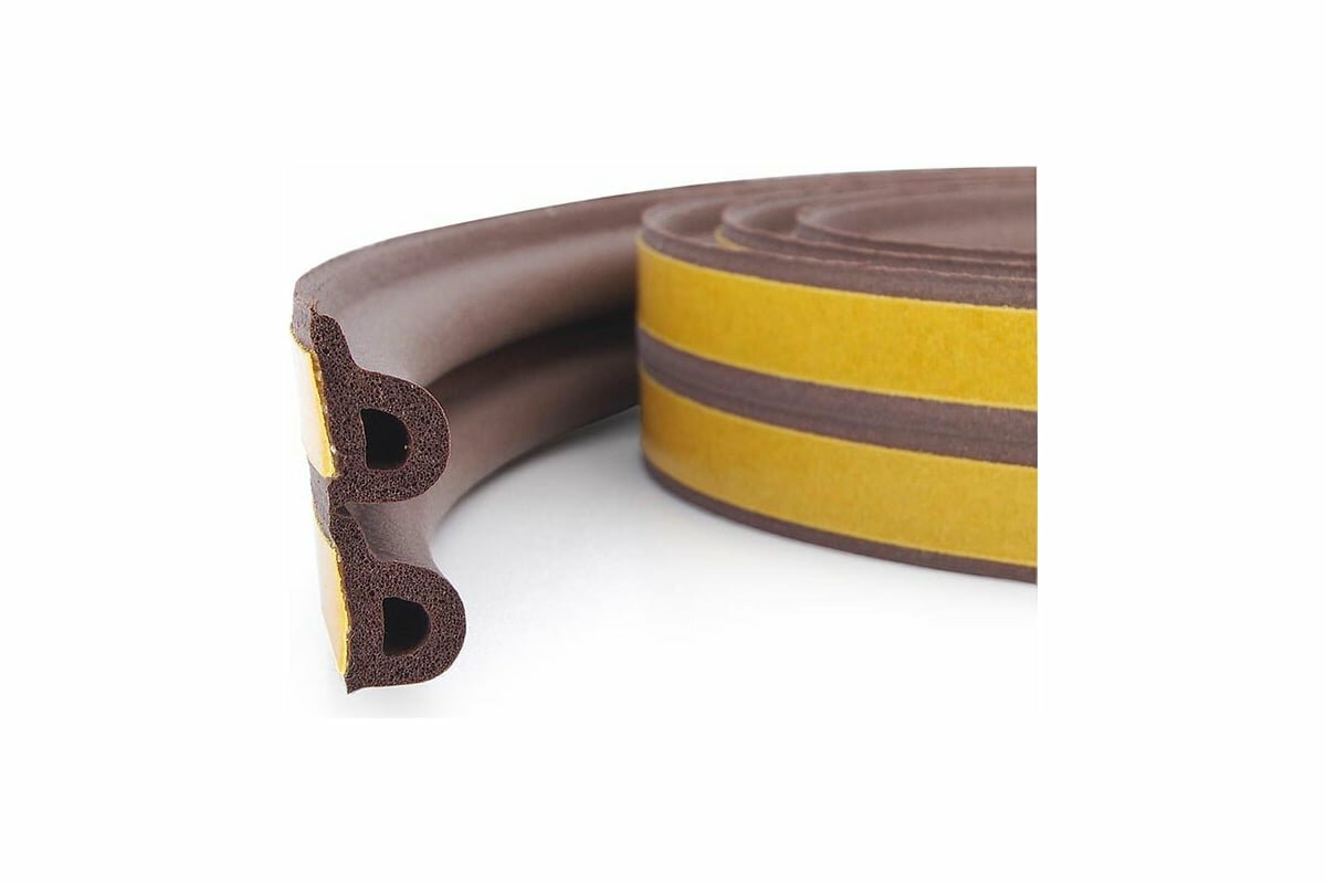 Sila P-профиль 10м самоклеящийся уплотнитель 9х5.5 мм коричневый Польша PB10 SILAPВ10