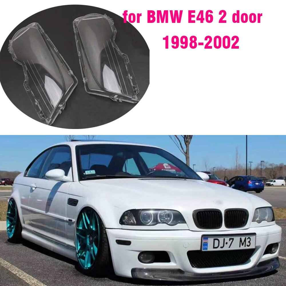 Для BMW E46 2Door M3 1998-2001 автомобильная фара с прозрачными линзами, прозрачная крышка, кабриолет, автоаксессуары
