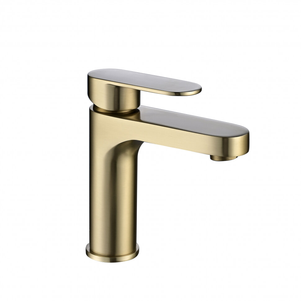 Cмеситель для раковины, гибкая подводка, латунь, Grocenberg GB1011MG Матовый золото