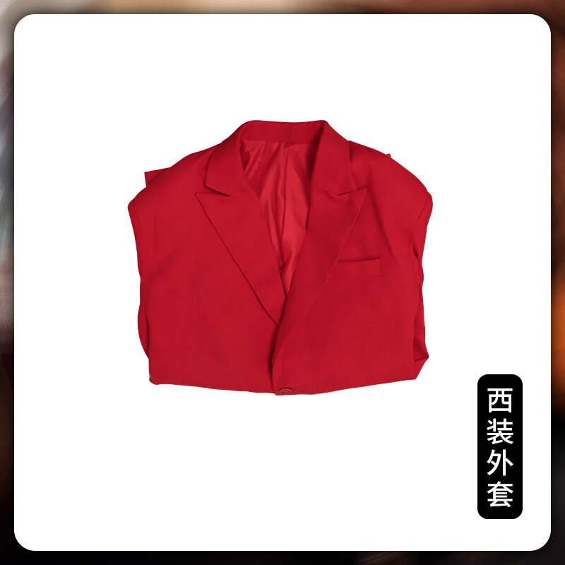 Костюм клоуна Манлу Юньсяо "Джокер", красный, размер Euro XL