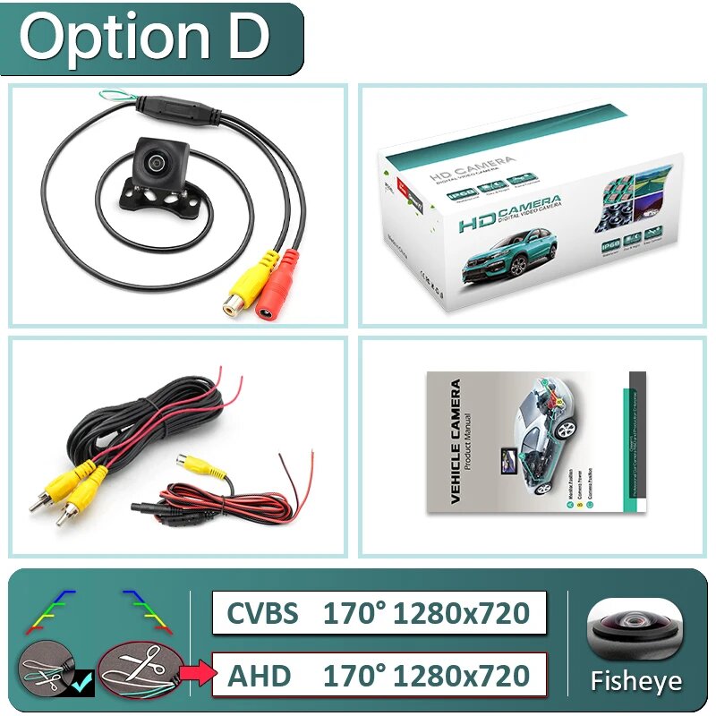 GreenYi ° AHD 1080P Автомобильная камера заднего вида Автомобильный обратный D-CVBS720P-AHD720P
