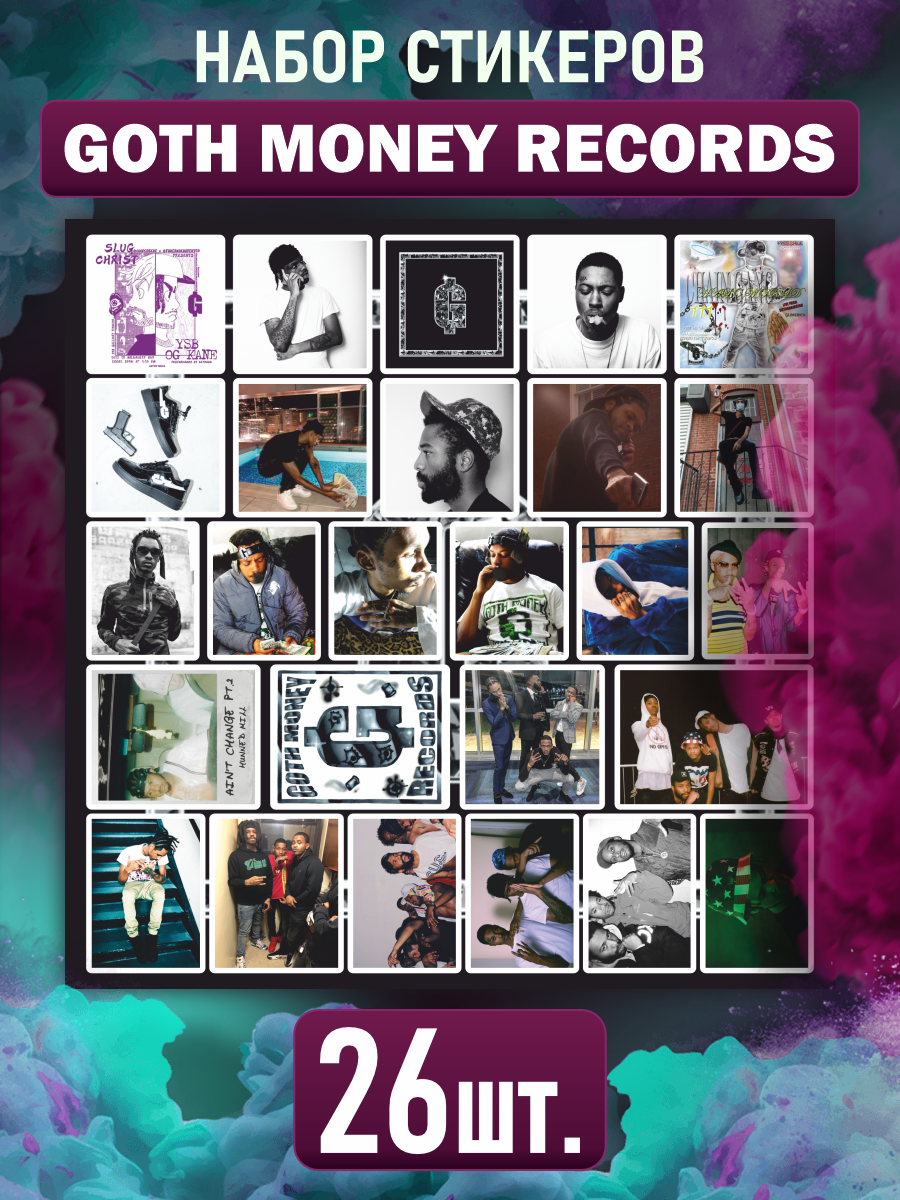 Наклейки на телефон GOTH MONEY RECORDS Реперы
