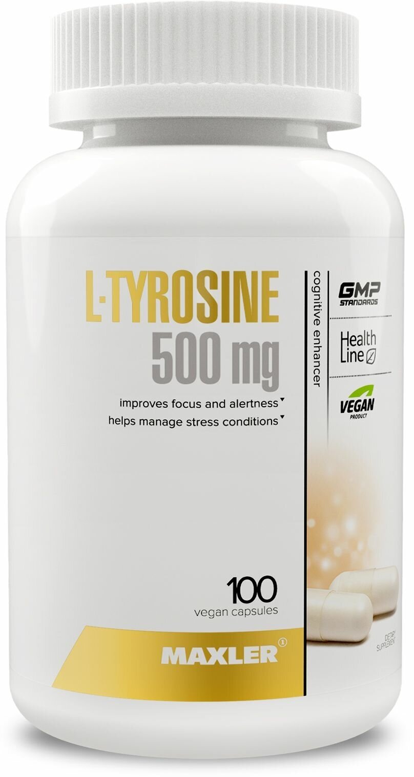 Аминокислота Л-Тирозина в капсулах Maxler L-Tyrosine 500мг 100 шт.