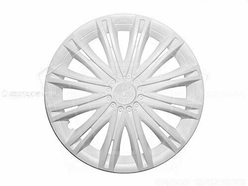 Колпаки декоративные (на пруж.) r-14 "скай" белый глянец (к-т 2 шт) (lw1421)