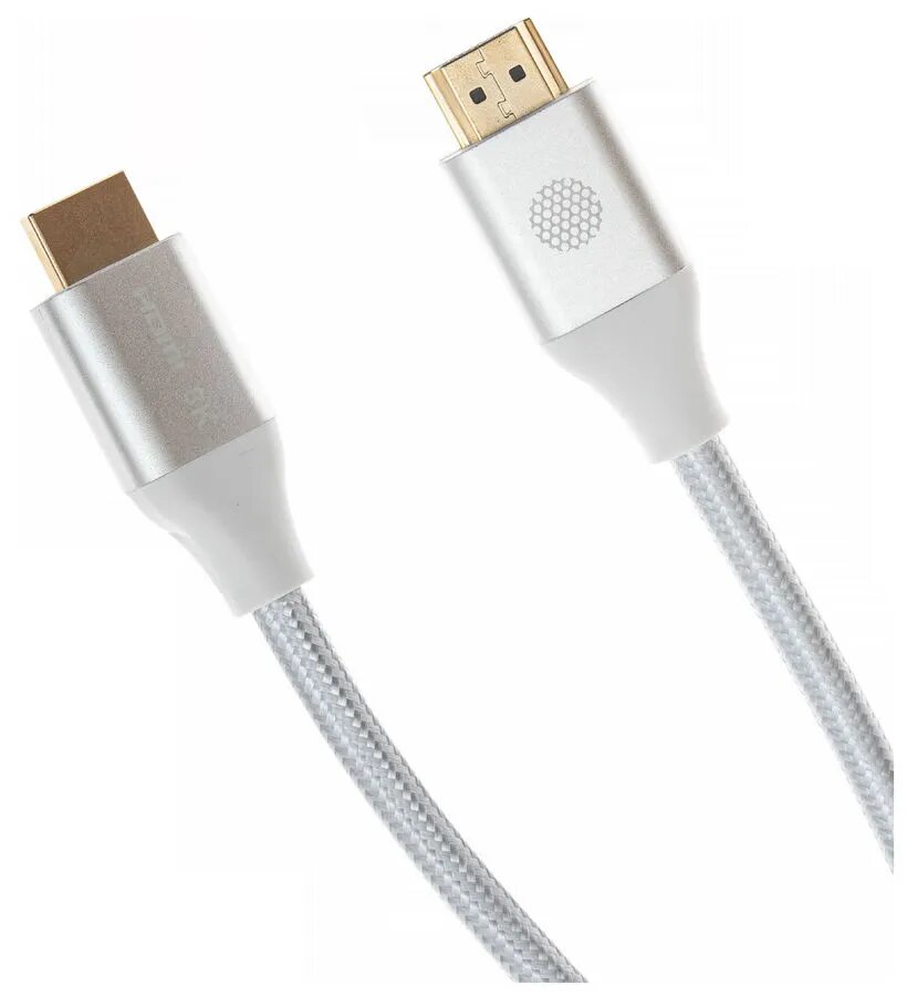 Кабель аудио-видео Cactus CS-HDMI.2.1-1, HDMI (m) - HDMI (m) , ver 2.1, 1м, GOLD, серебристый