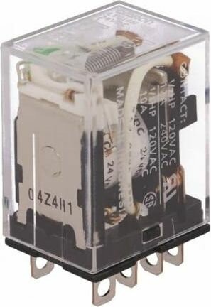 Реле OMRON LY2-I4N-DC24 электромагнитное DPDT Uобмотки 24ВDC 10A/110ВAC 10А 1 шт