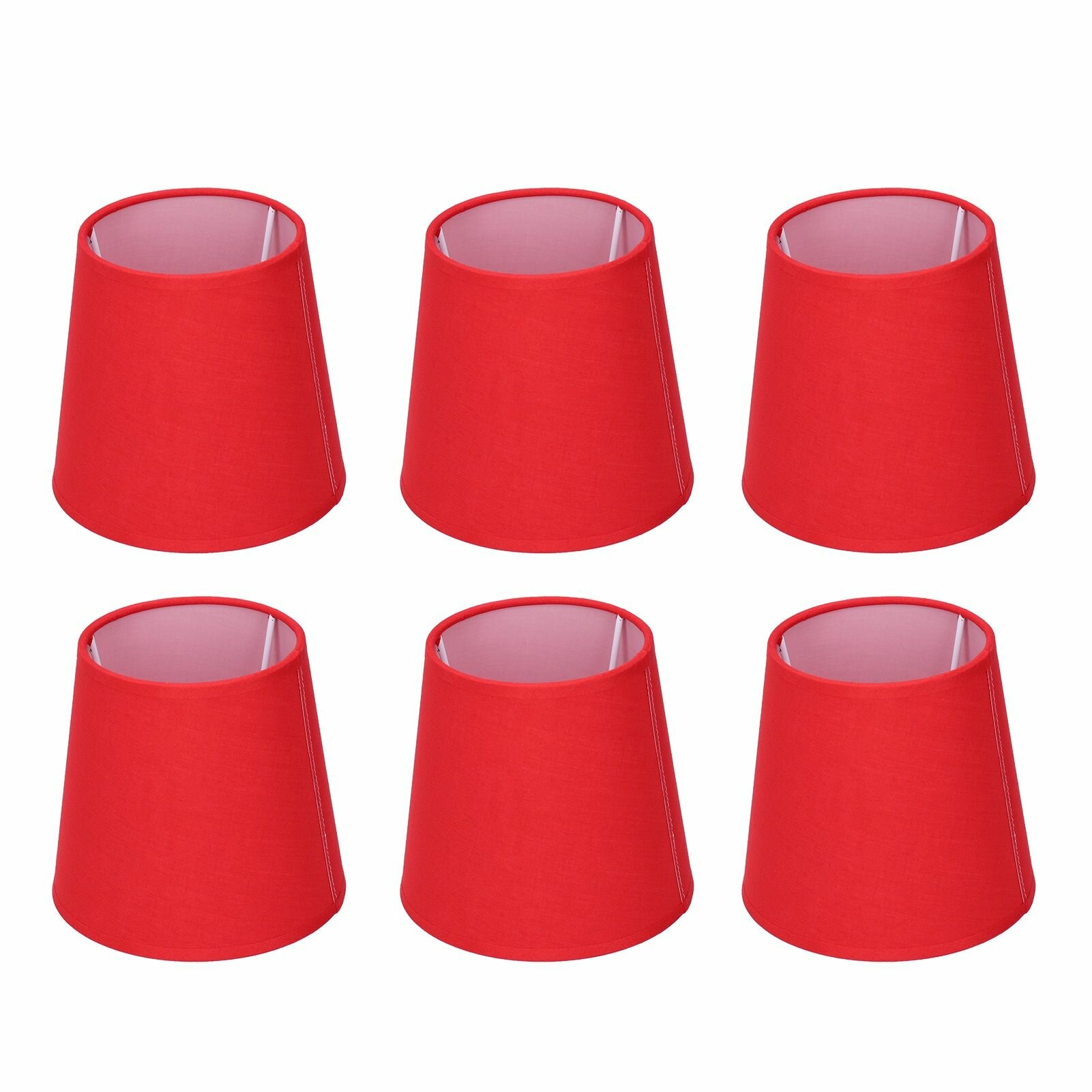 Европейский абажур E14, красный, 6 шт