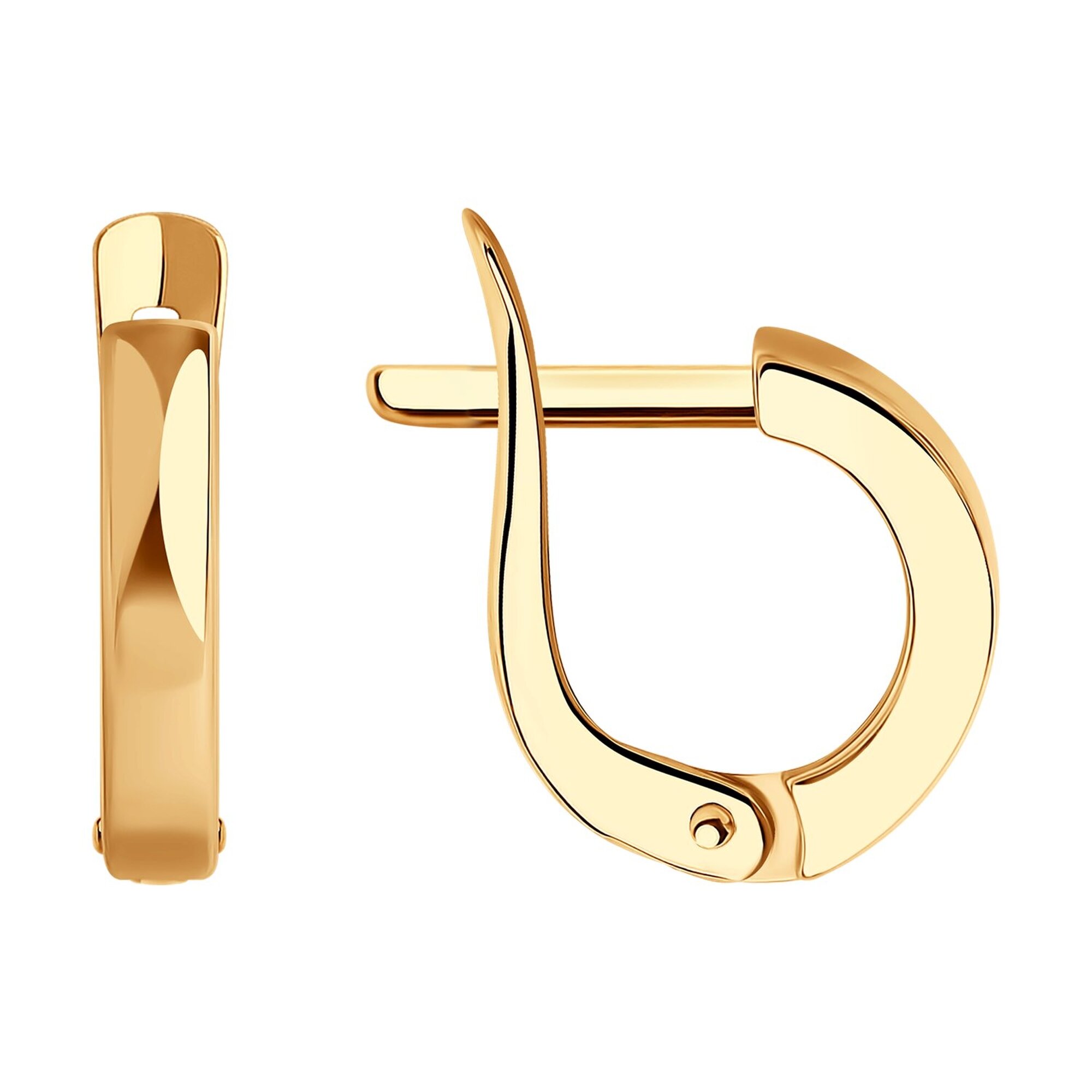 Серьги, красное золото, 585 проба