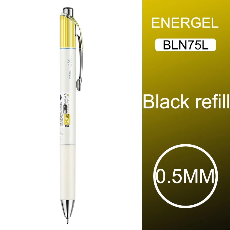 Гелевая ручка Pentel Energel Clena BLN75L, 0.5 мм, черная