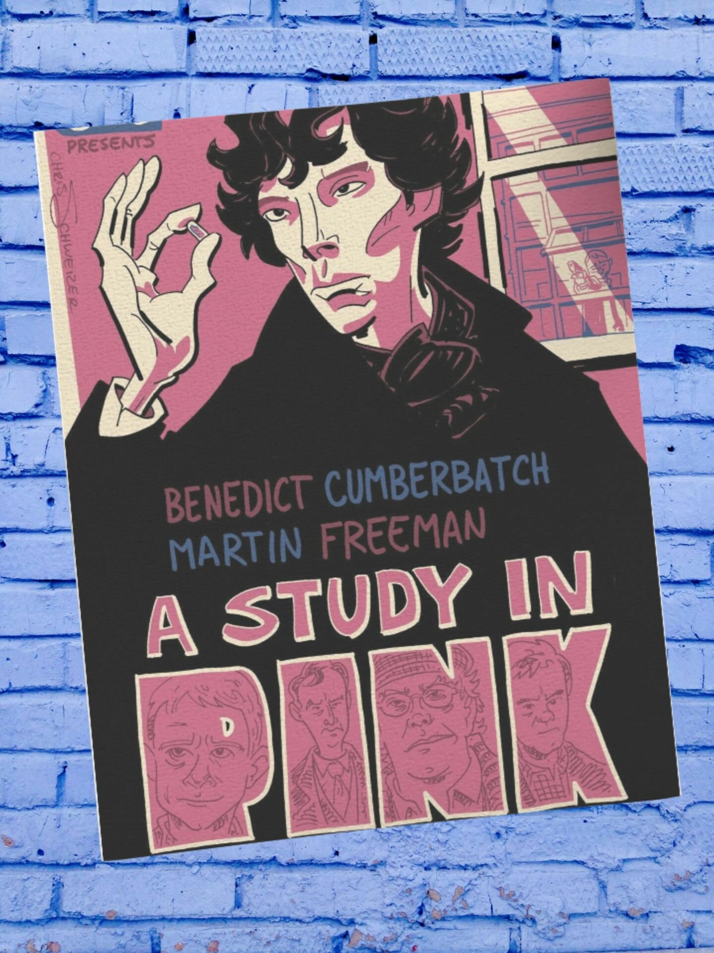 Постер pinterest "Шерлок: Этюд в багровых тонах", 29х42, А3, глянцевый