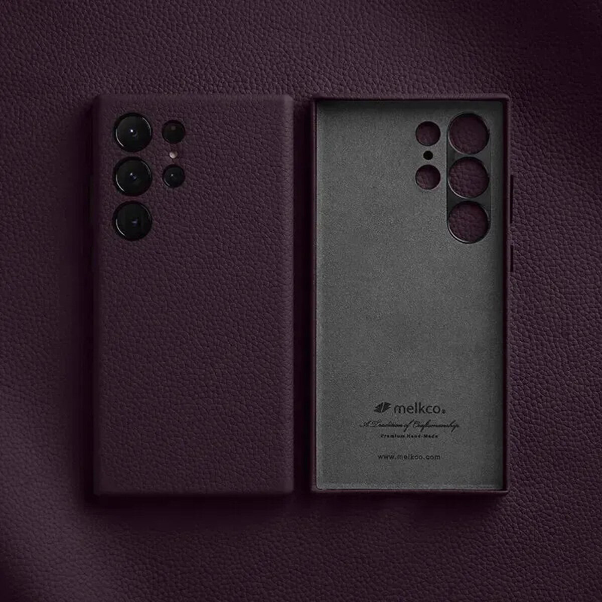 Кожаный чехол накладка Melkco Origin Regal SС для Samsung Galaxy S24 Ultra, красный